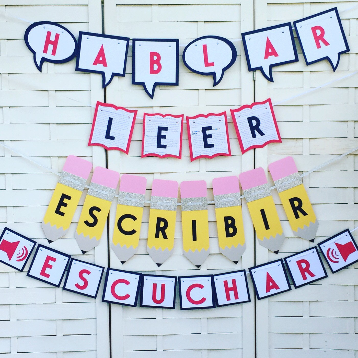 Spanish Verbs Banners Espanol Teacher Gift-classroom | Etsy