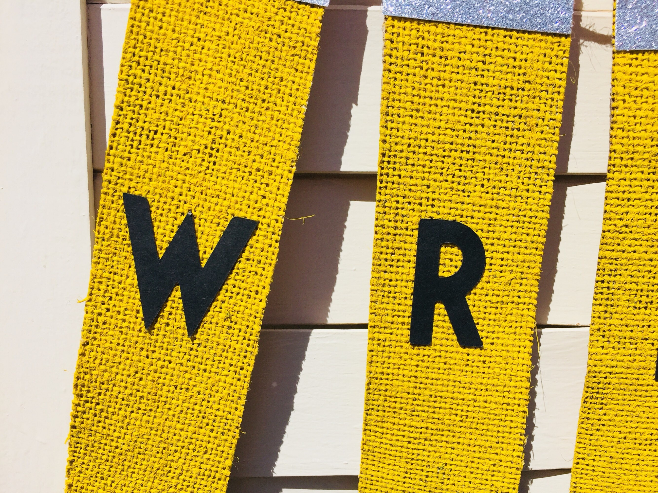 Write Burlap Pencil Banner Write Banner-teacher | Etsy