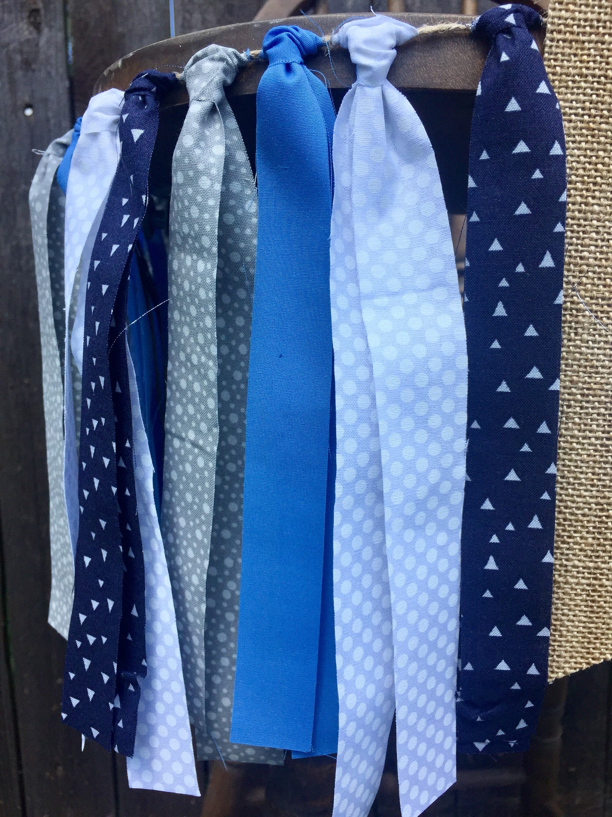 Navy Blue Baby Blue and Gray High Chair Banner First | Etsy