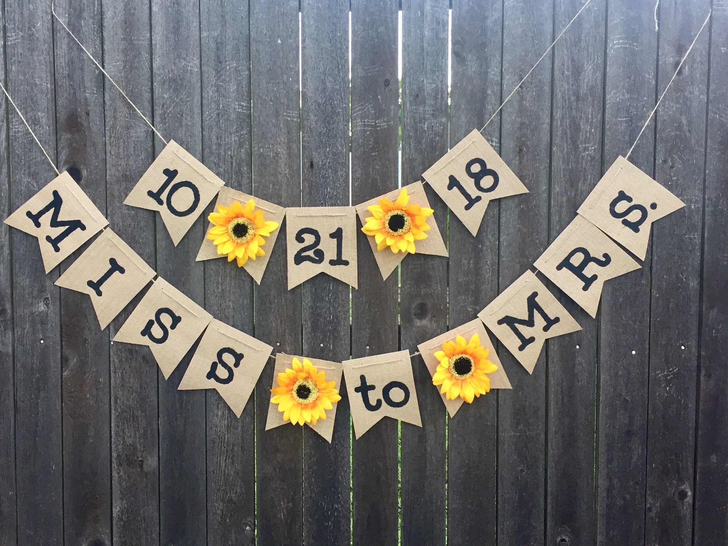 Customizable Sunflower Banner Bridal Shower Wedding | Etsy