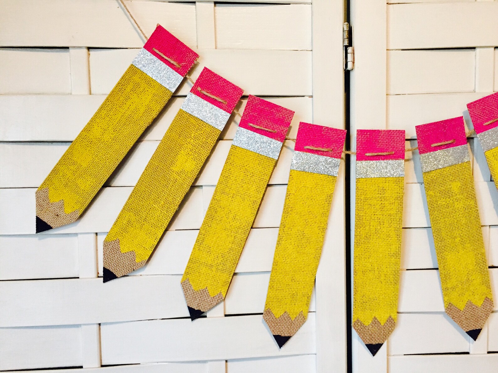 Burlap Pencil Banner Write Banner-teacher Gift-classroom | Etsy