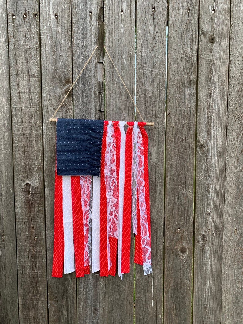 Rustic American Flag Decor Stars and Stripes Red White | Etsy
