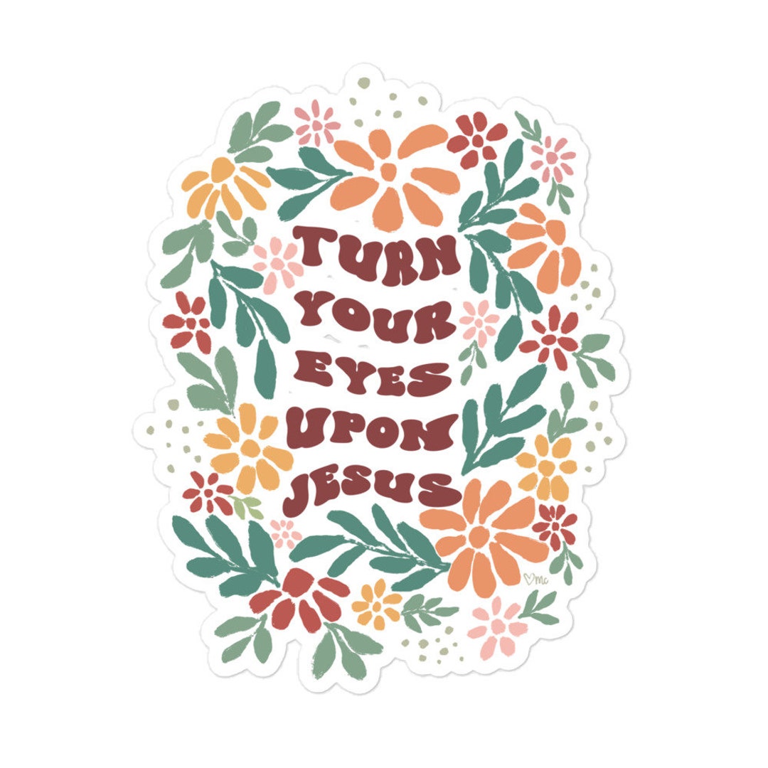 Christian Floral Scripture Sticker - Etsy