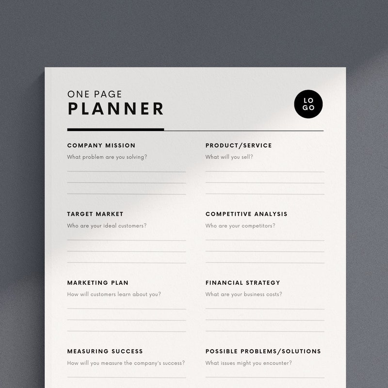 Business Plan Worksheet - Etsy