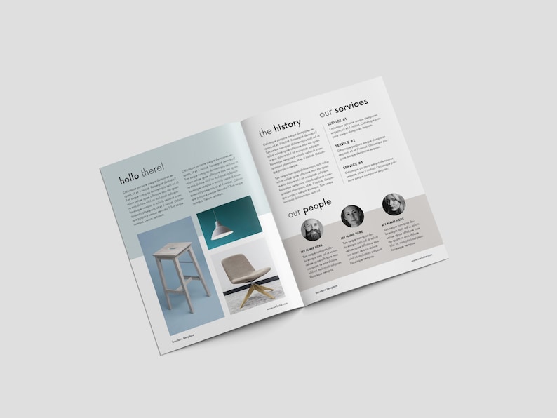 Minimal Bifold Brochure Template: Canva & Indesign, Small Business ...