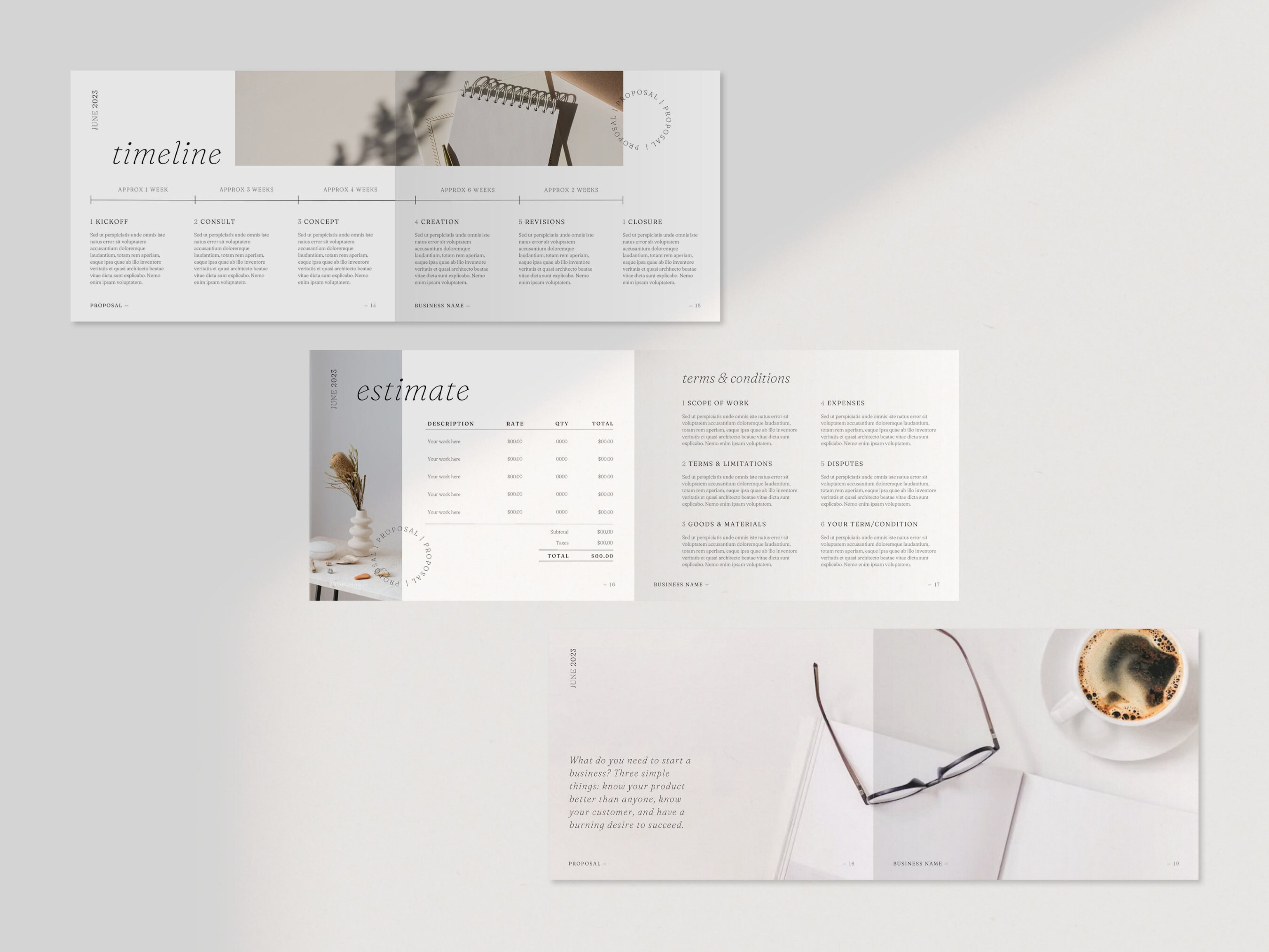 Minimal Client Proposal Template | Business Proposal Canva | Creative ...
