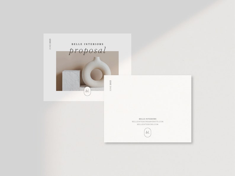 Interior Design Proposal Minimalist Canva Template Client Presentation Estimate Template ...