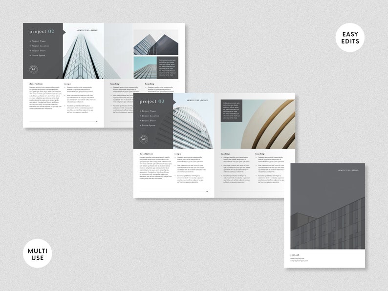 Minimalist Portfolio Template Architecture Profile Canva Creative ...