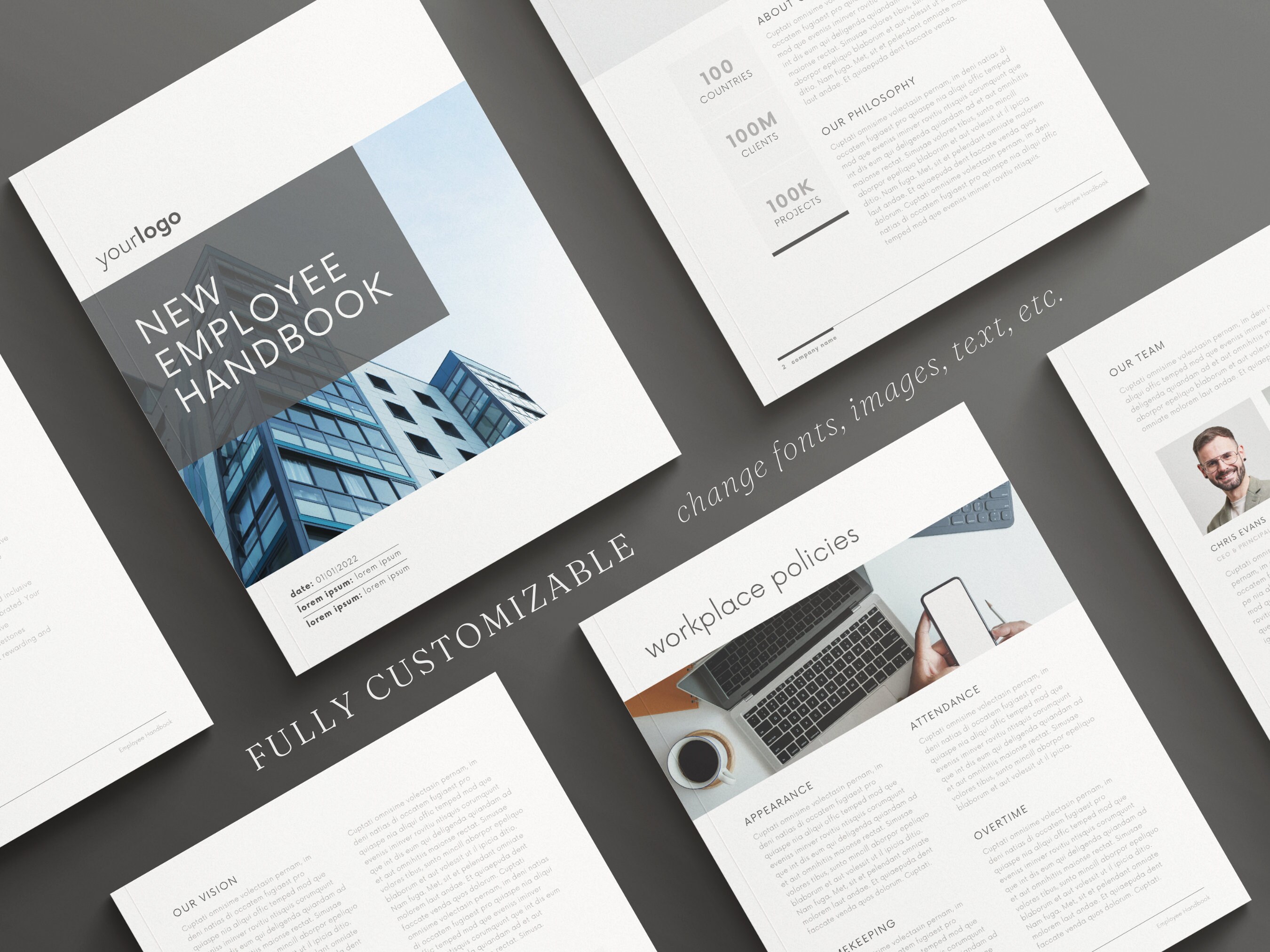 Employee Handbook Template: Minimalist Onboarding Booklet (canva, 15 ...