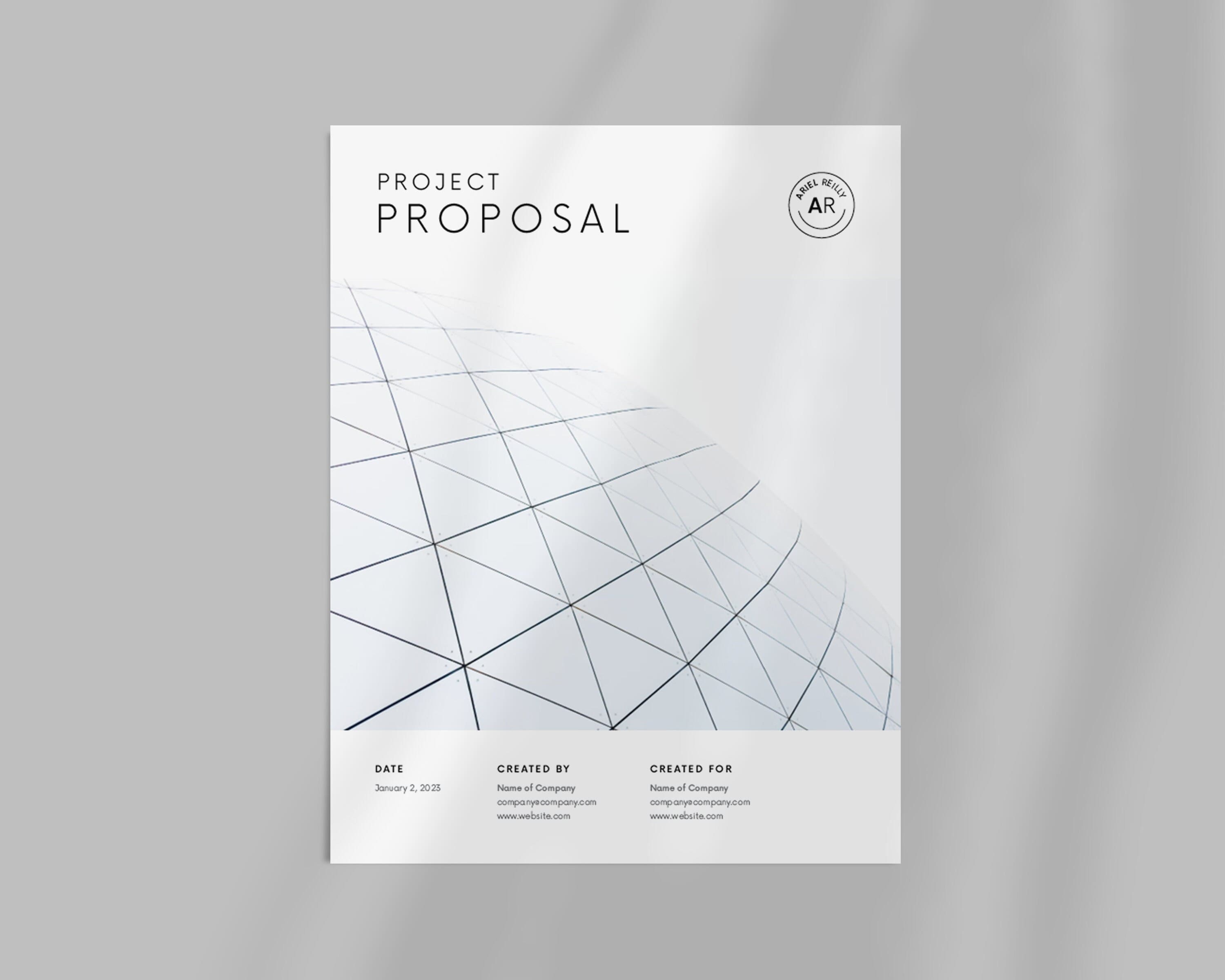 Minimal 2 Page Client Proposal Template | Basic Job Estimate ...