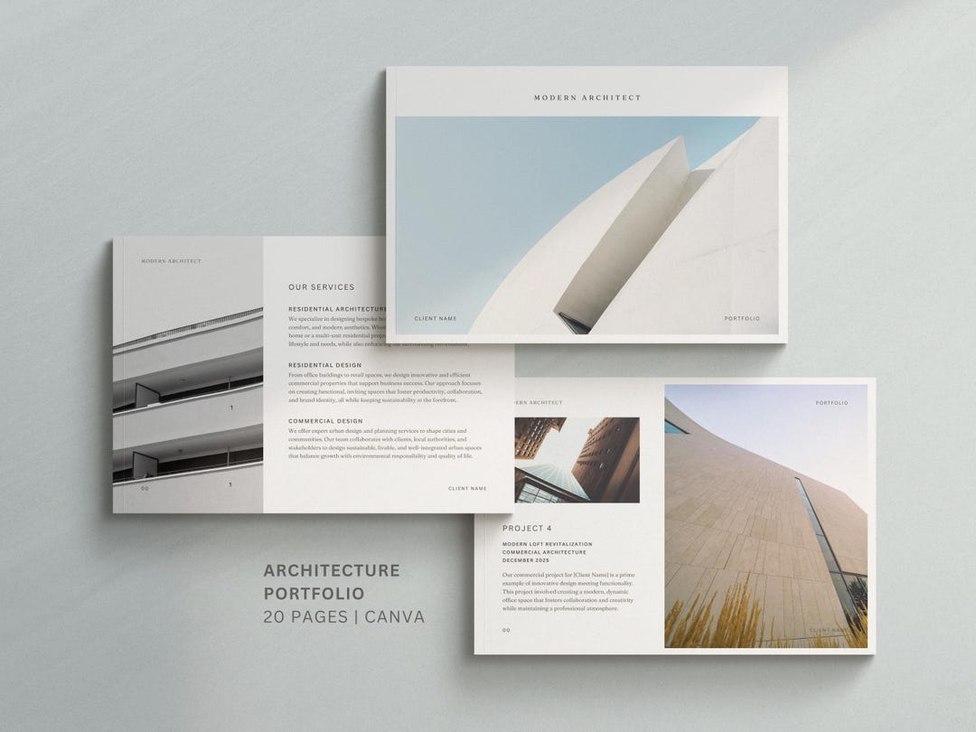 Portfolio Template | Canva Template | Creative Portfolio | Architecture ...