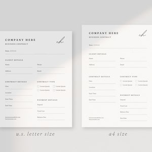 General Service Contract Template: Minimalist Business Agreement (canva ...
