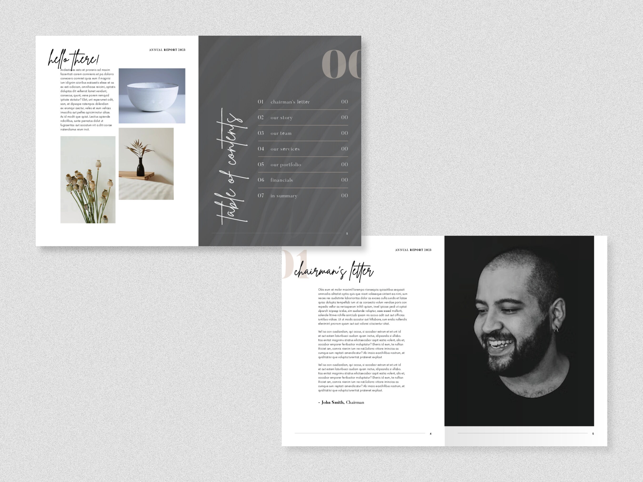 Minimalist Report Template: Canva & Indesign Portfolio (US Letter) - Etsy