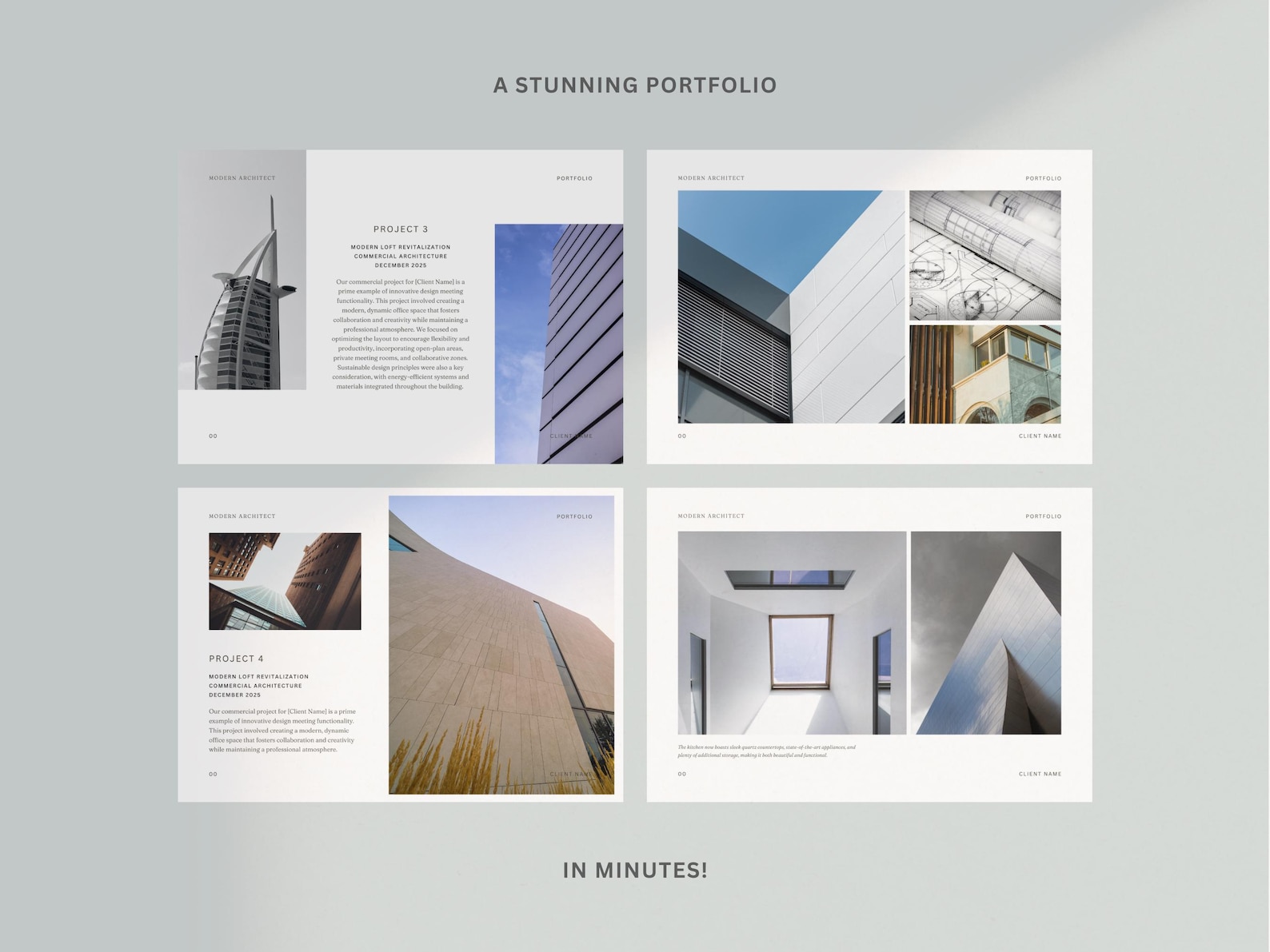 Portfolio Template | Canva Template | Creative Portfolio | Architecture ...