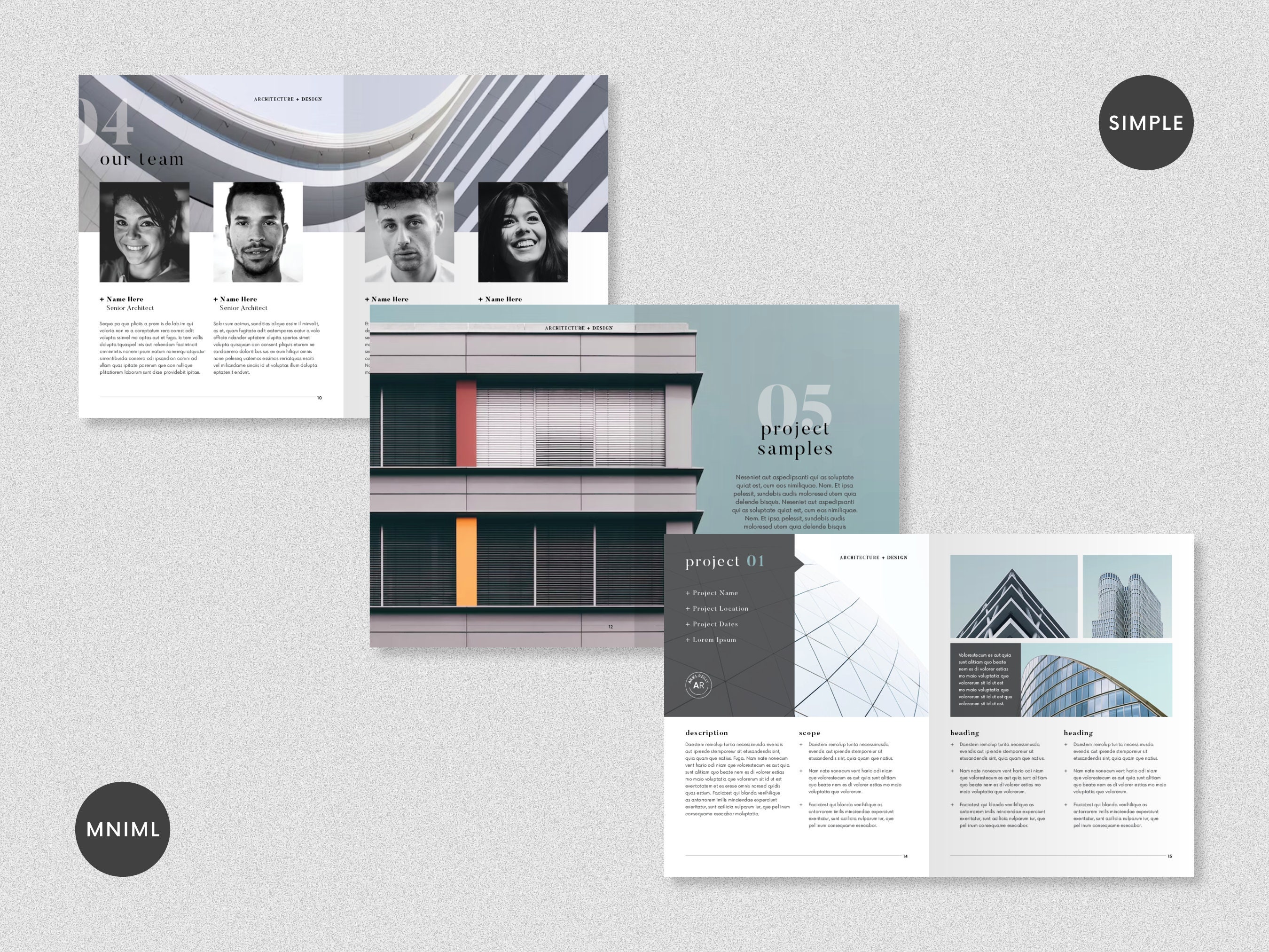 Minimalist Portfolio Template | Architecture Profile Canva | Creative ...