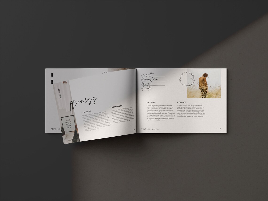 Minimal Design Portfolio Template | Canva & Indesign | Creative Boho ...