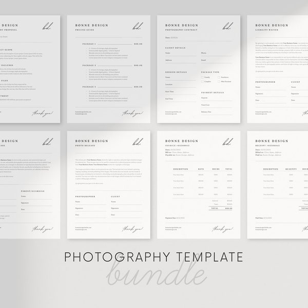 Photography Forms - Etsy