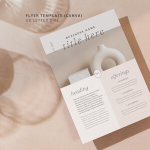 Canva Flyer Template: Small Business Information One Sheet (US Letter ...
