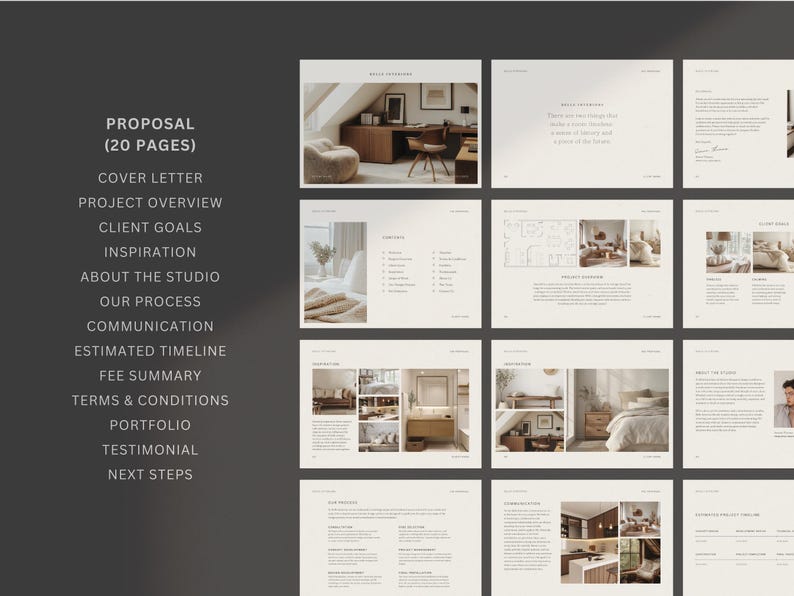 Interior Design Template Bundle: Proposal, Presentation, FF&E (canva ...