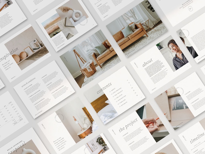 Interior Design Proposal Minimalist Canva Template Client Presentation Estimate Template ...