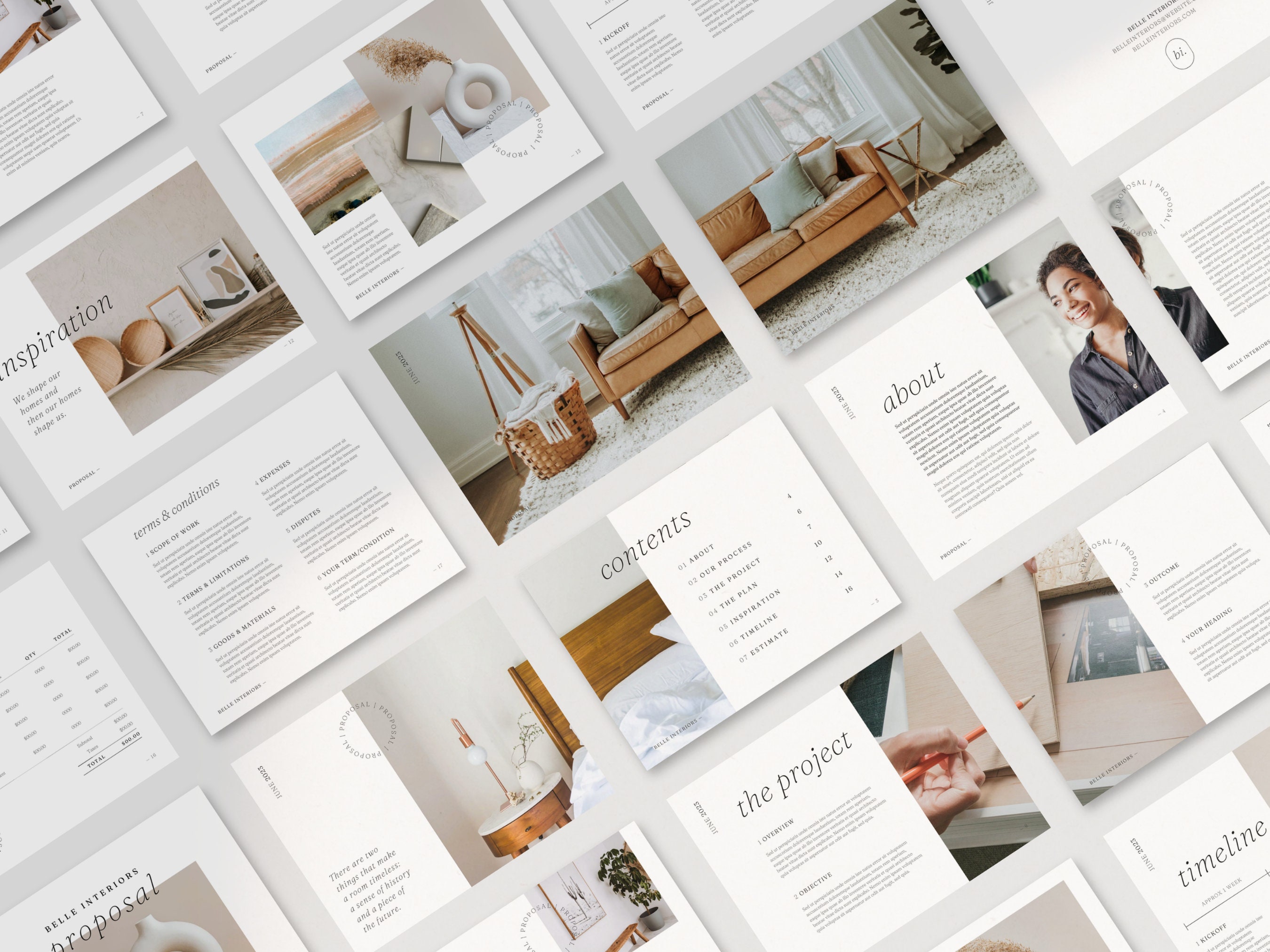 Interior Design Proposal Template: Client Welcome Guide (canva File) - Etsy