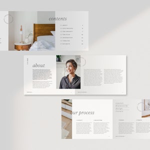 Interior Design Proposal | Minimalist Canva Template | Client Presentation | Estimate Template ...