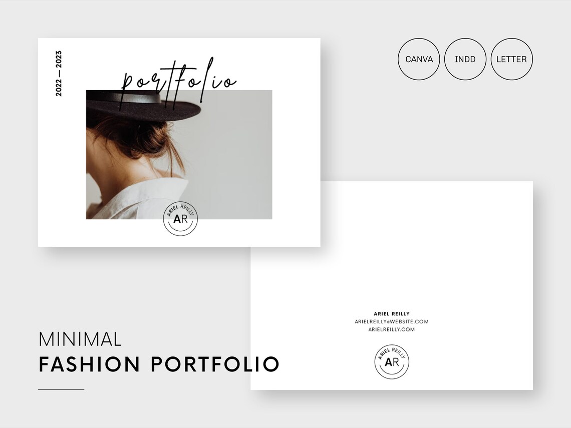 Minimal Design Portfolio Template Canva & Indesign Creative Boho ...