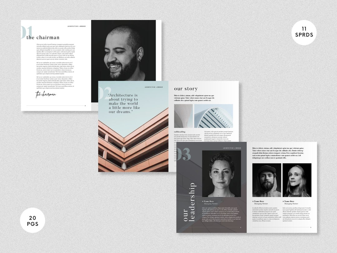 Minimalist Portfolio Template | Architecture Profile Canva | Creative ...