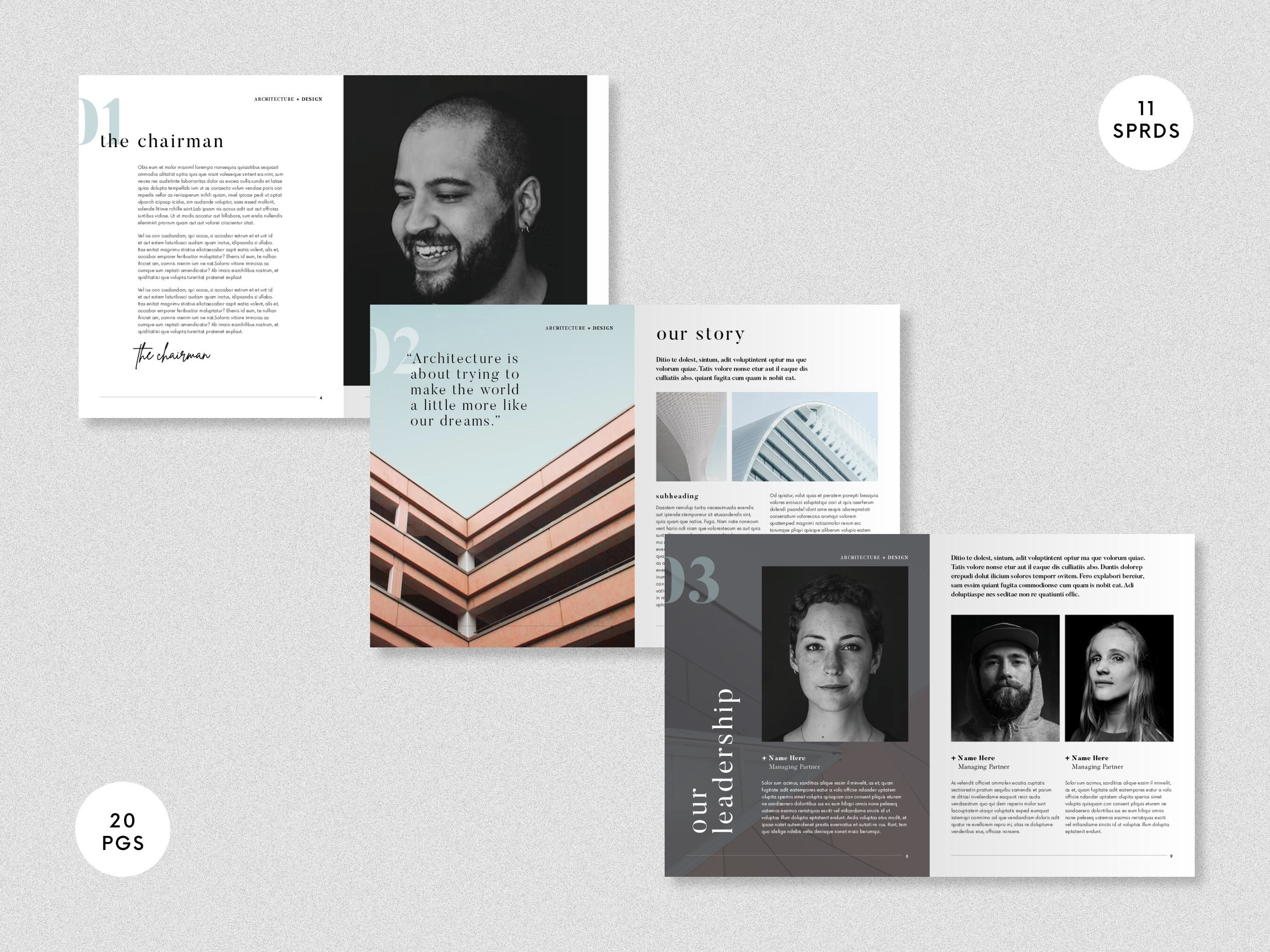 Minimalist Portfolio Template | Architecture Profile Canva | Creative ...