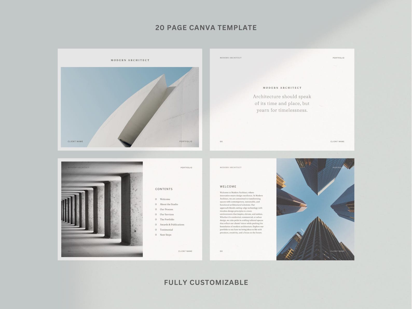 Portfolio Template | Canva Template | Creative Portfolio | Architecture ...