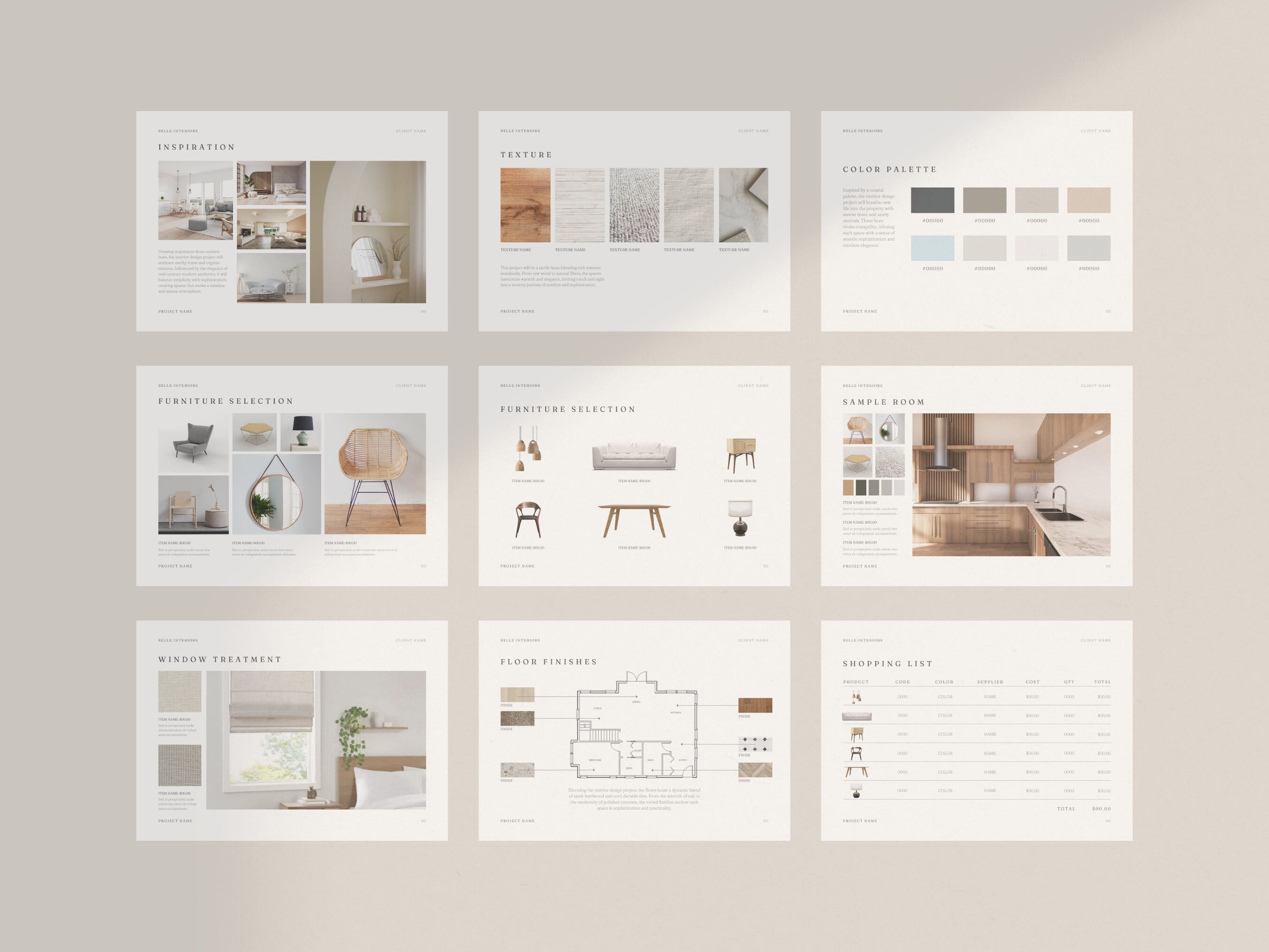 Minimal Interior Designer Presentation Template Canva Presentation Interior Design Project ...