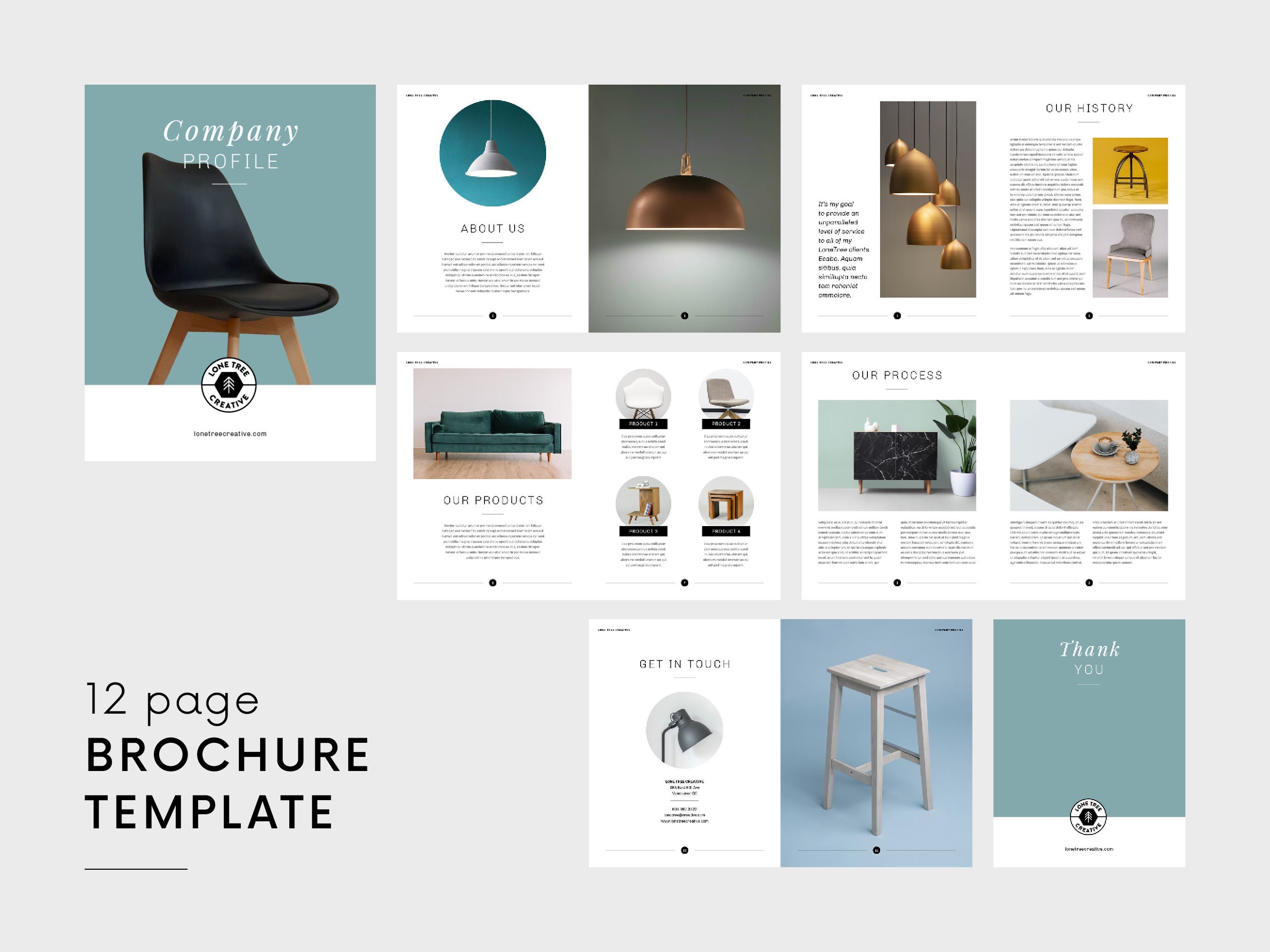 Small Business Brochure Template: Company Catalog (canva & Indesign) - Etsy