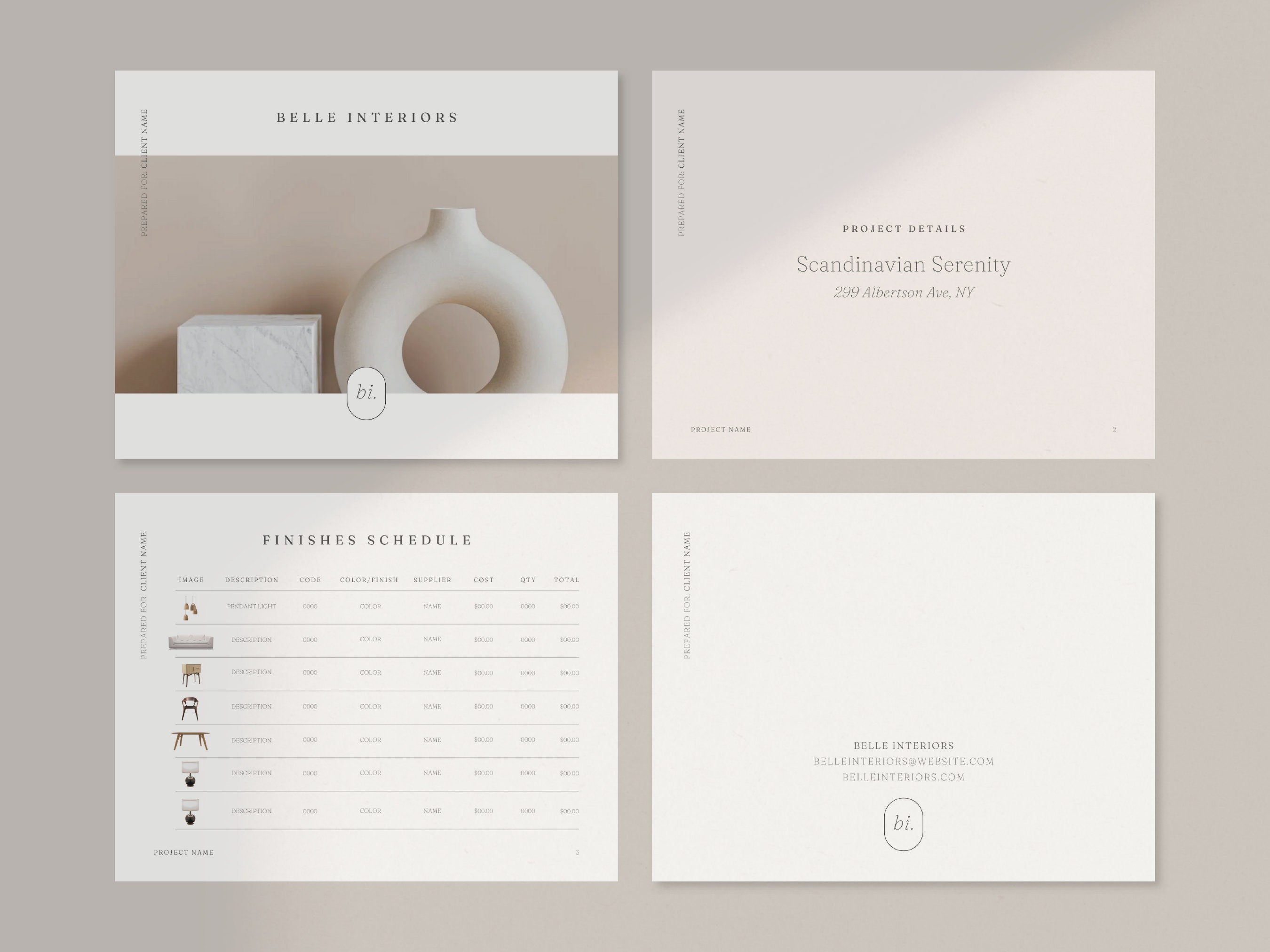 Interior Designer Finishes Schedule Template: Canva FF&E (US Letter) - Etsy