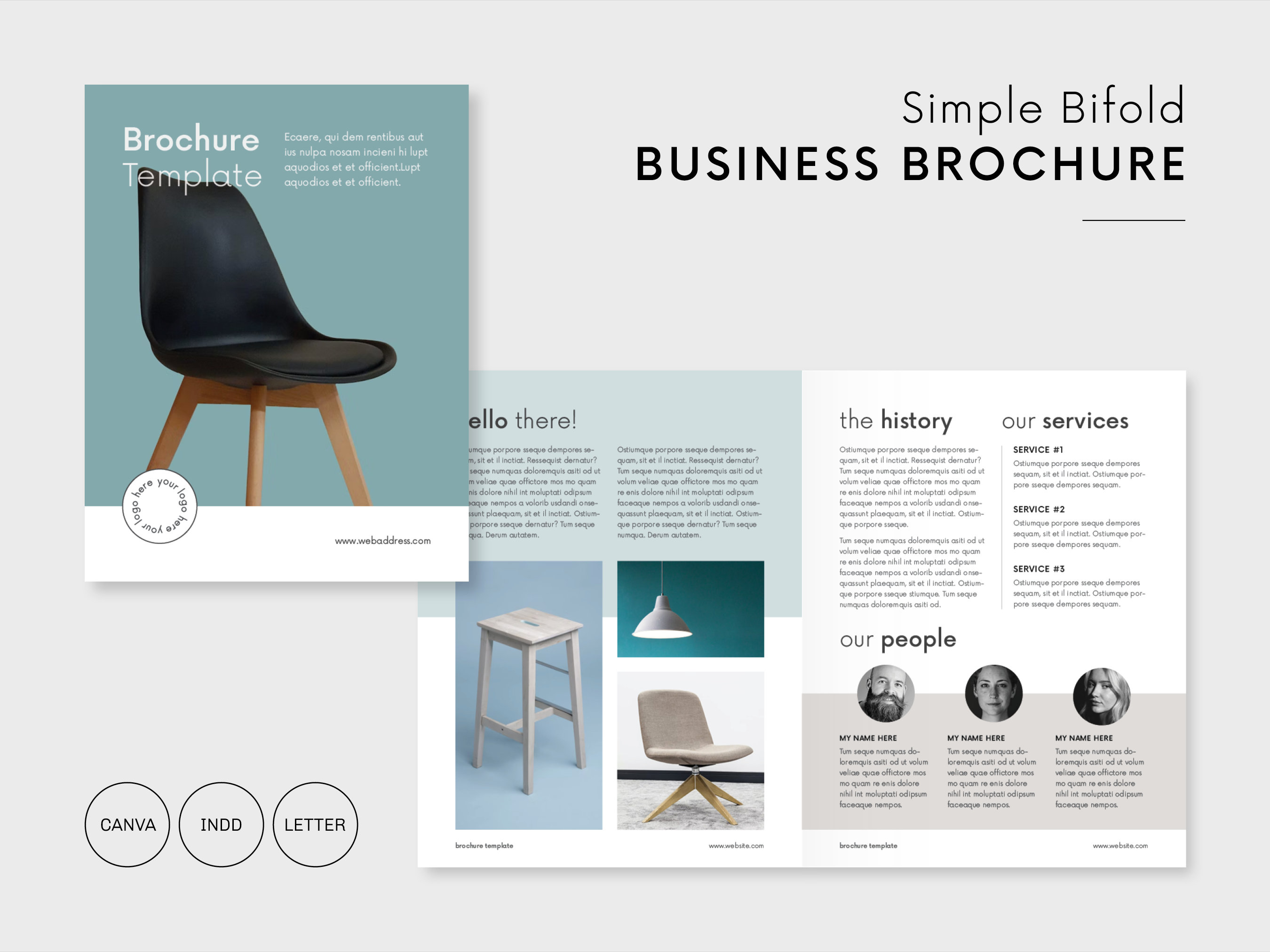 Minimal Bifold Brochure Template | Canva & Indesign | Product Magazine ...