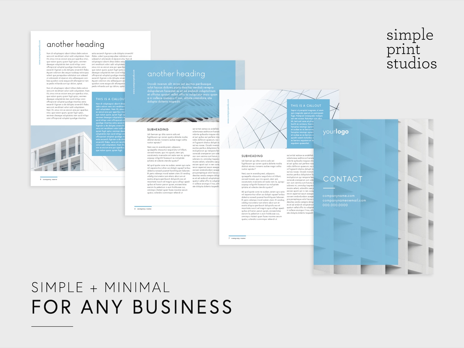 Minimalist Report Template: Editable Canva Brochure (US Letter) - Etsy ...