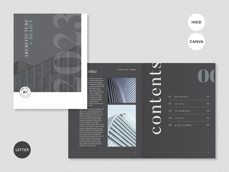 Minimalist Portfolio Template | Architecture Profile Canva | Creative ...