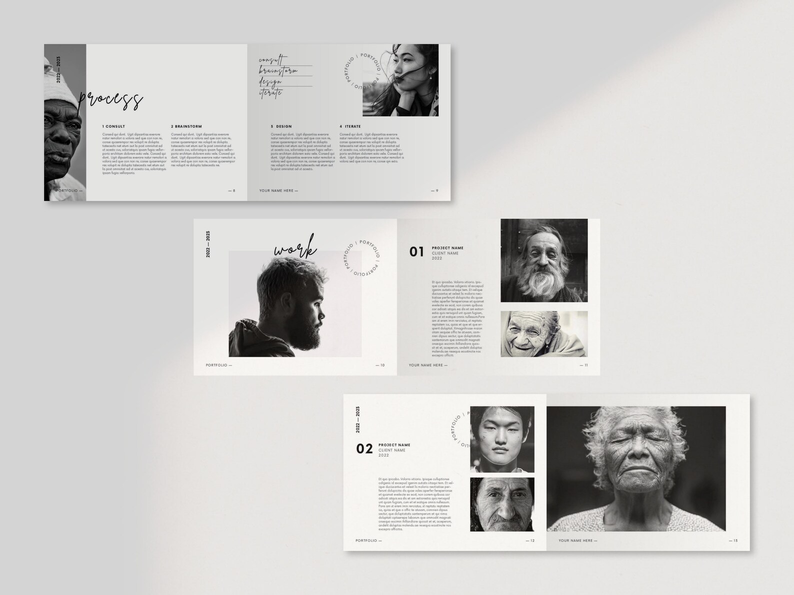 Modern Photographer Look Book Template Canva Ebook Template Creative ...