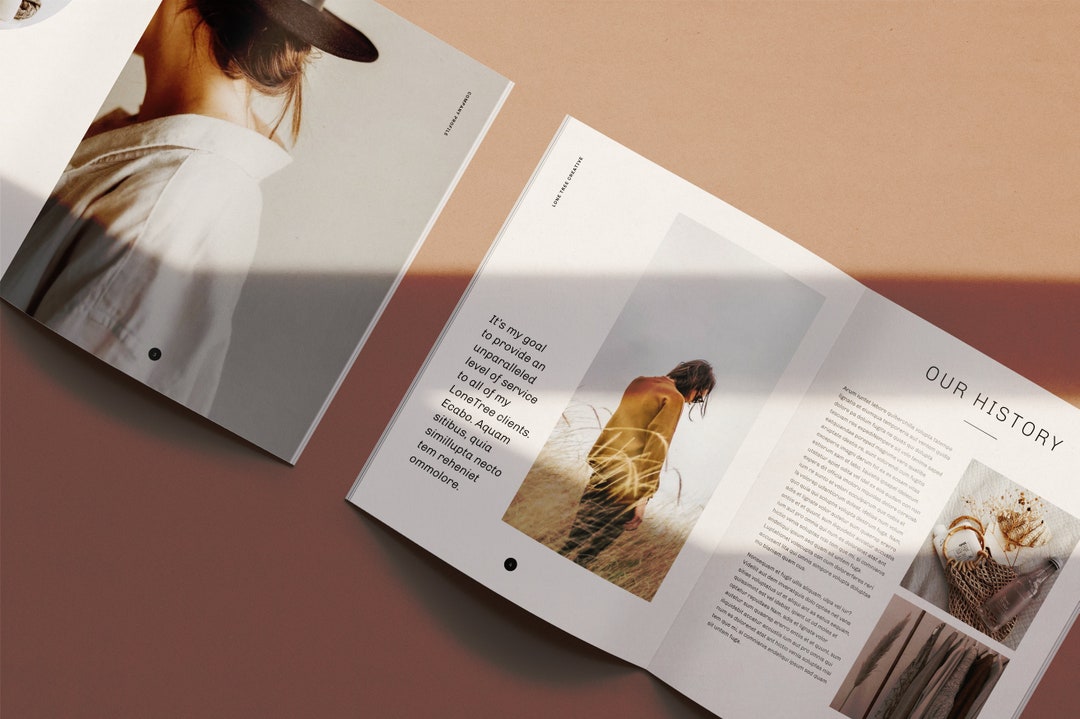 Boho Company Profile Template | Salon Template Canva | Indesign ...