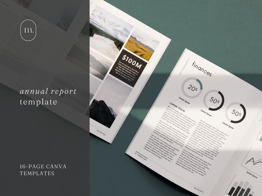 Minimal Annual Report Template: 16-page Corporate Ebook (canva ...