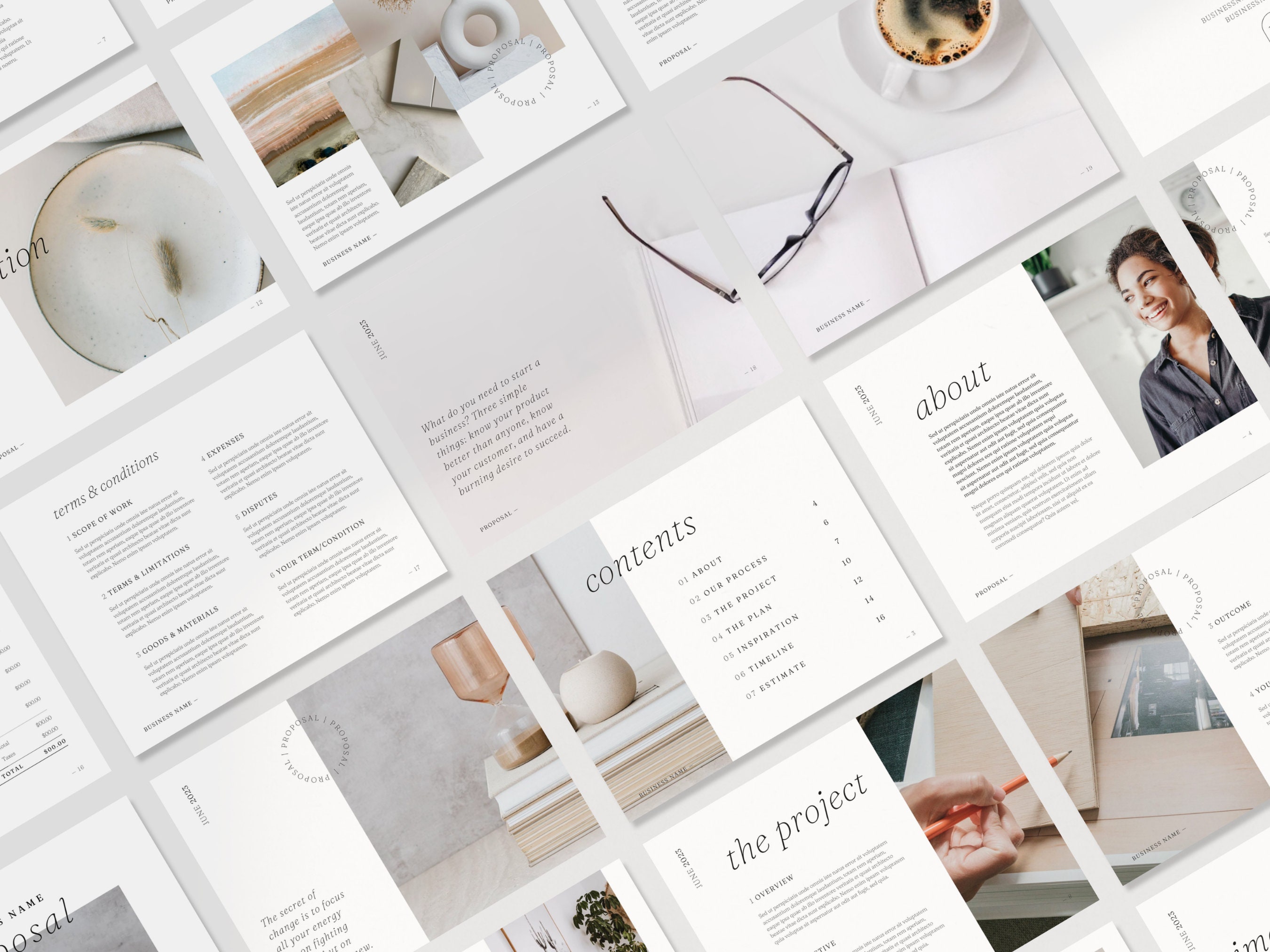 Minimal Client Proposal Template Business Proposal Canva Creative ...