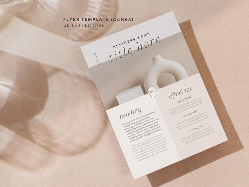 Minimal Flyer Template | Canva Flyer | Small Business One Sheet | Hair ...