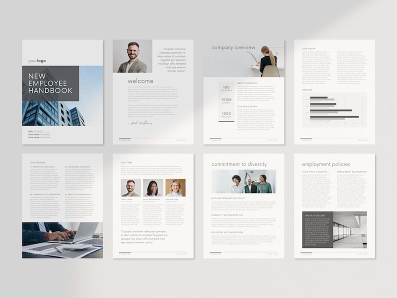 Employee Welcome Package Template New Employee Onboarding Handbook ...