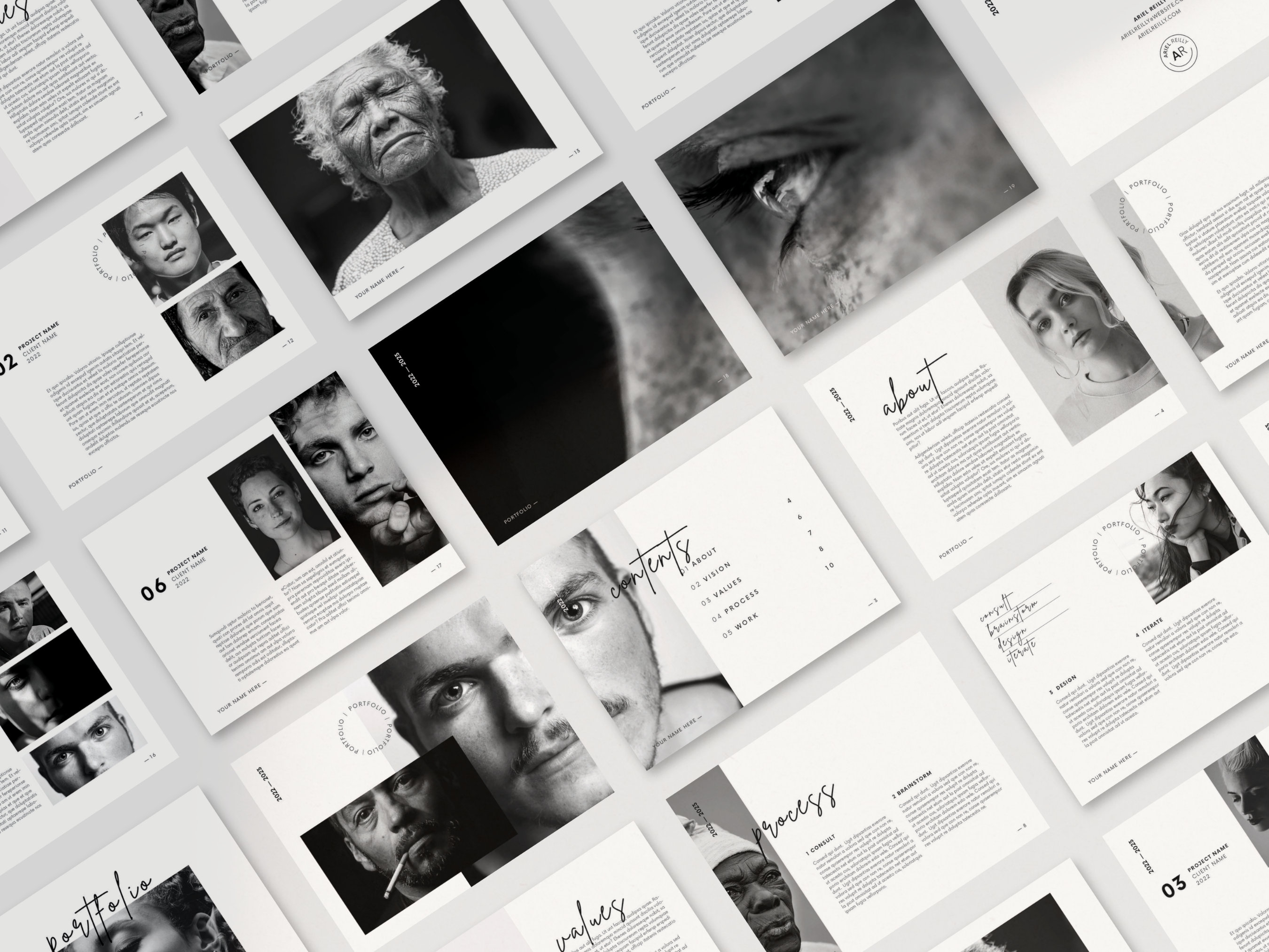 Modern Photographer Look Book Template Canva Ebook Template Creative ...