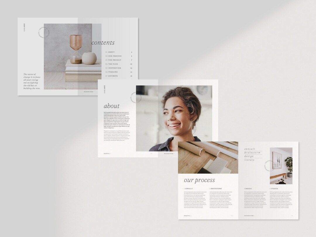 Minimal Client Proposal Template | Estimate Template Canva | Services ...