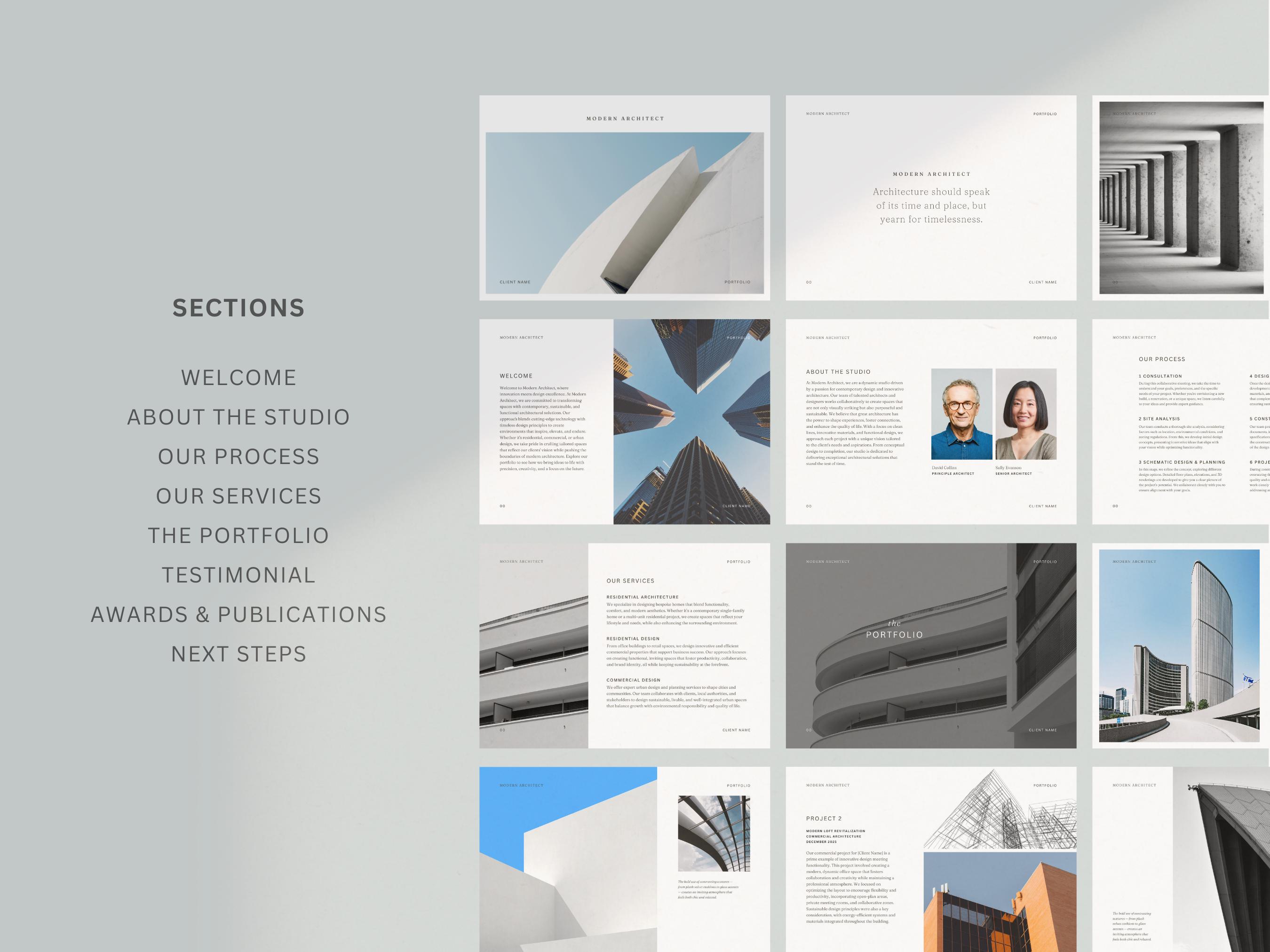 Portfolio Template | Canva Template | Creative Portfolio | Architecture ...