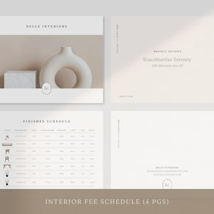Minimalist Interior Designer Bundle | Canva Template Set | Interior ...