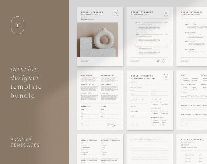 Interior Designer Client Contract Template | Decorator Contract ...