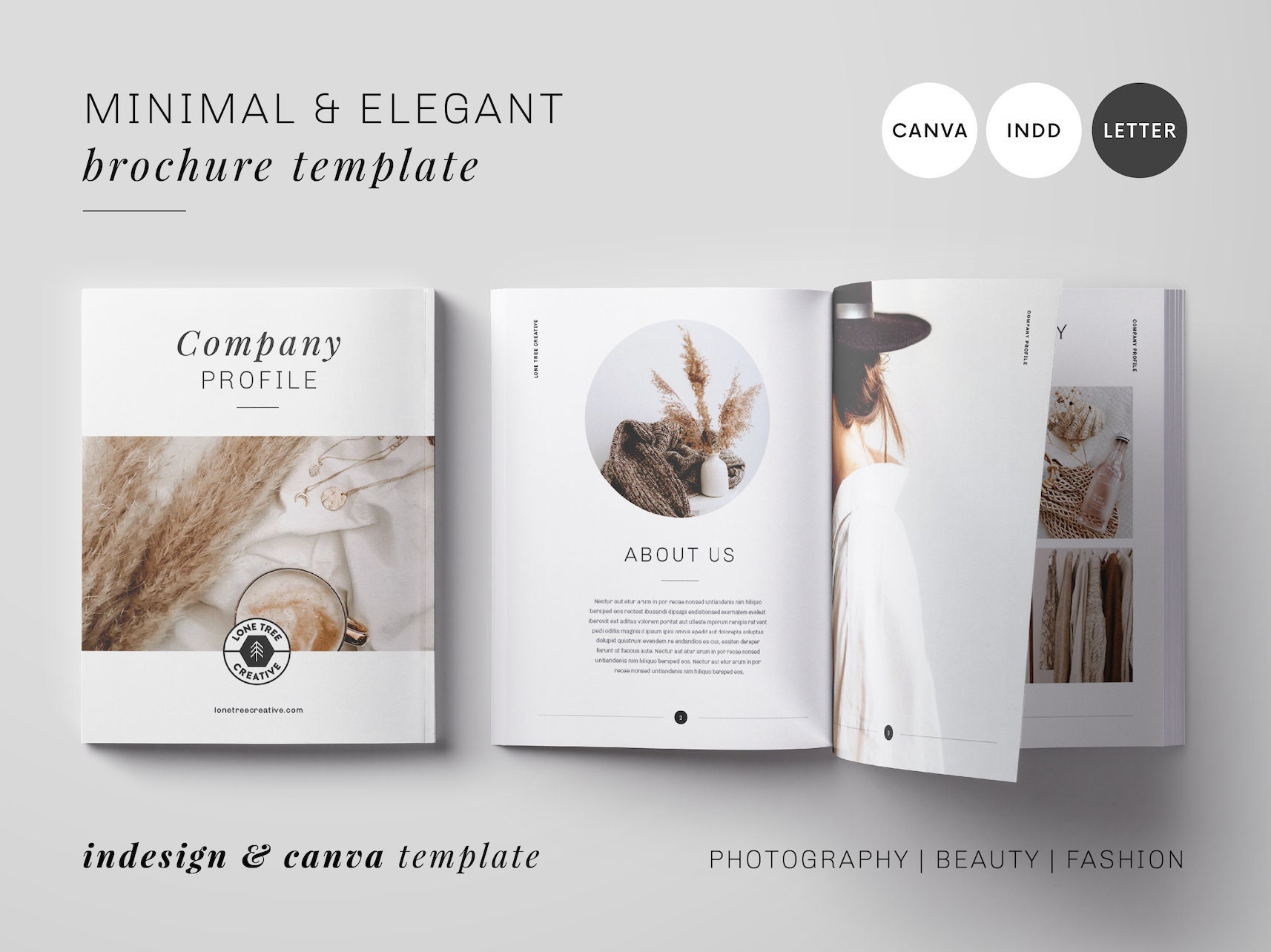 Boho Company Profile Template Salon Template Canva Indesign Template ...