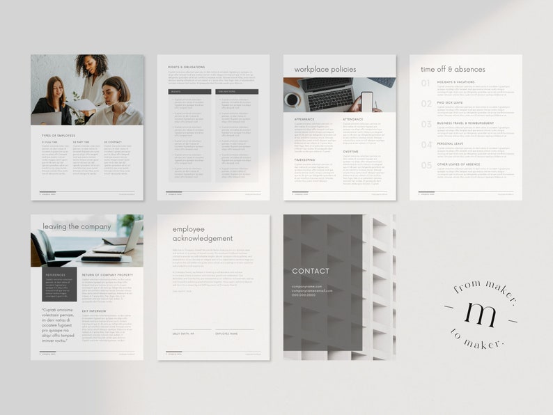 Employee Welcome Package Template New Employee Onboarding Handbook ...