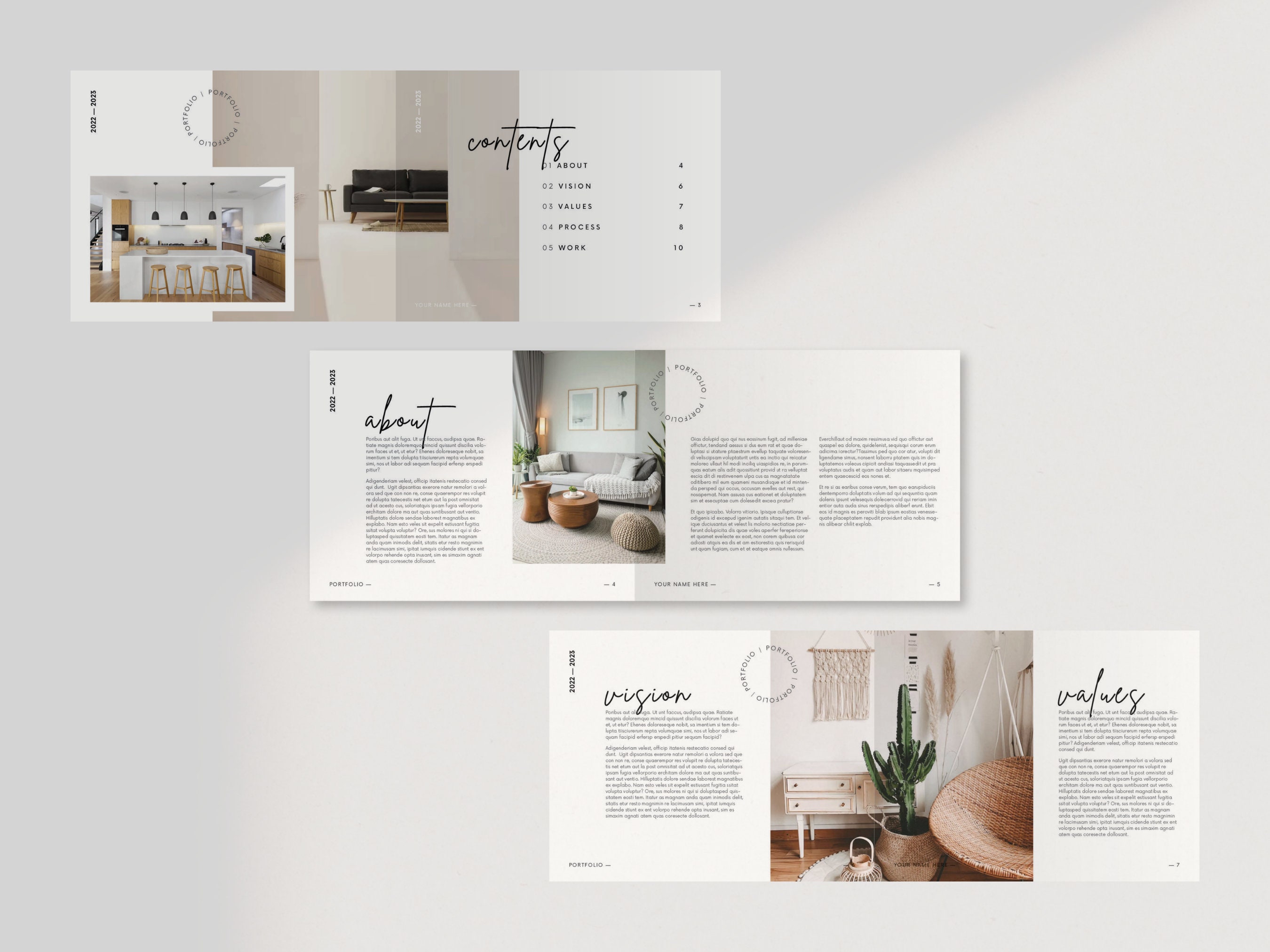 Minimal Interior Designer Portfolio Template Canva Ebook - Etsy Australia